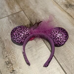 Accessories | Disney Purple Leopard Print Minnie Mouse Ears Headband ...